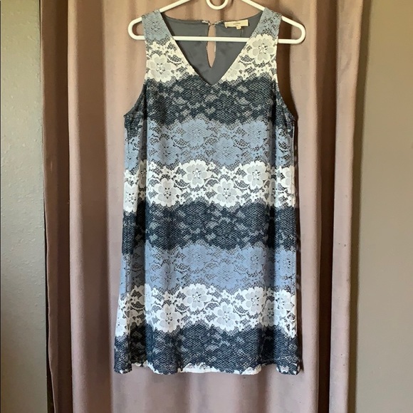 entro | Dresses | Entro Blue Lace Dress | Poshmark